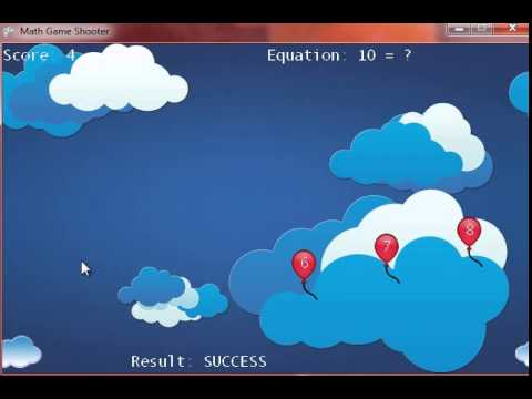 Balloon Math Shooter Game using monogame and C# - YouTube