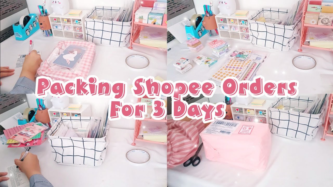 HOW I PACK MY SHOPEE ORDERS | STATIONERY SHOP | SMALL BUSINESS ...
