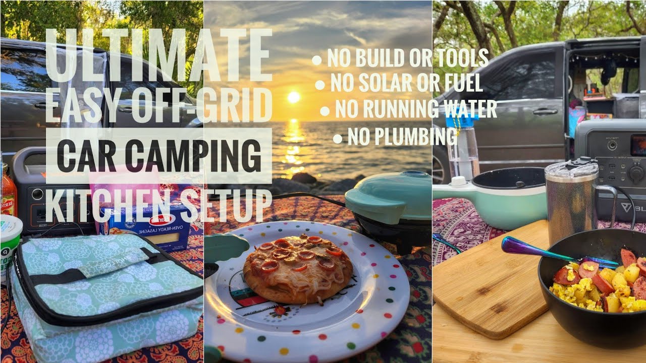Super Simple Kitchen & Cooking Setup for Car Camping & cooking off grid ...