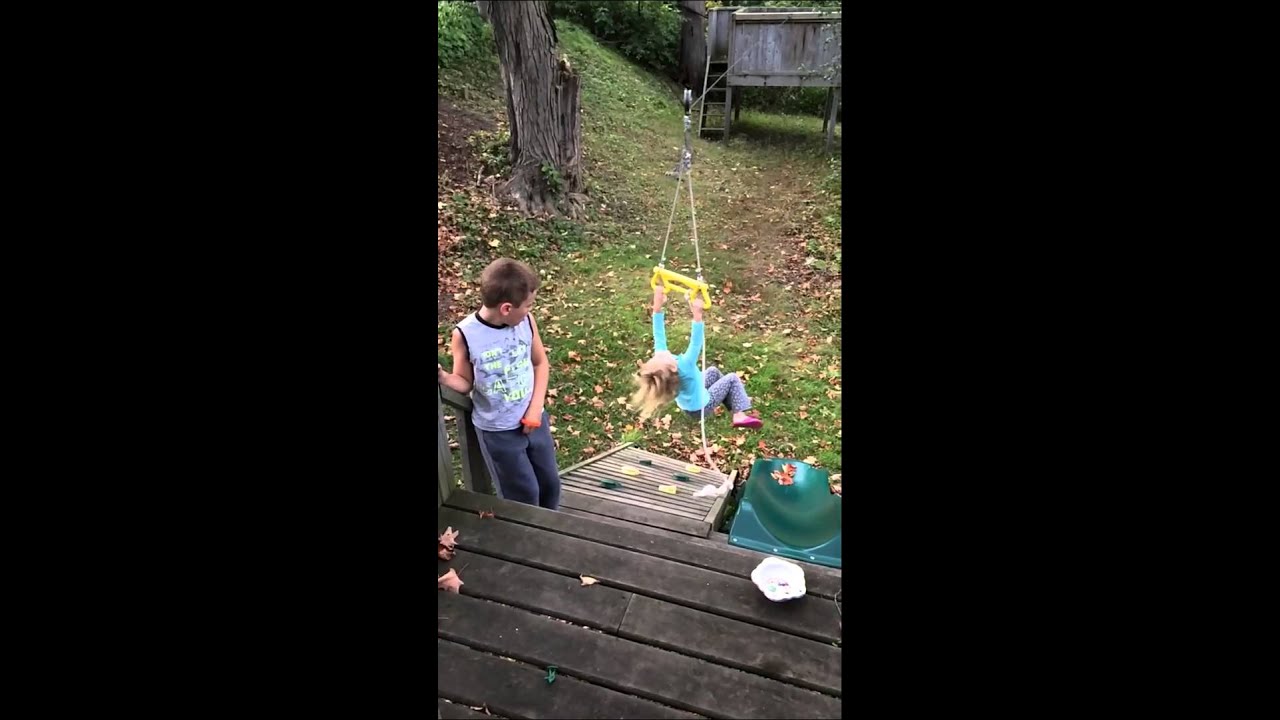 Zip Line Fail - YouTube