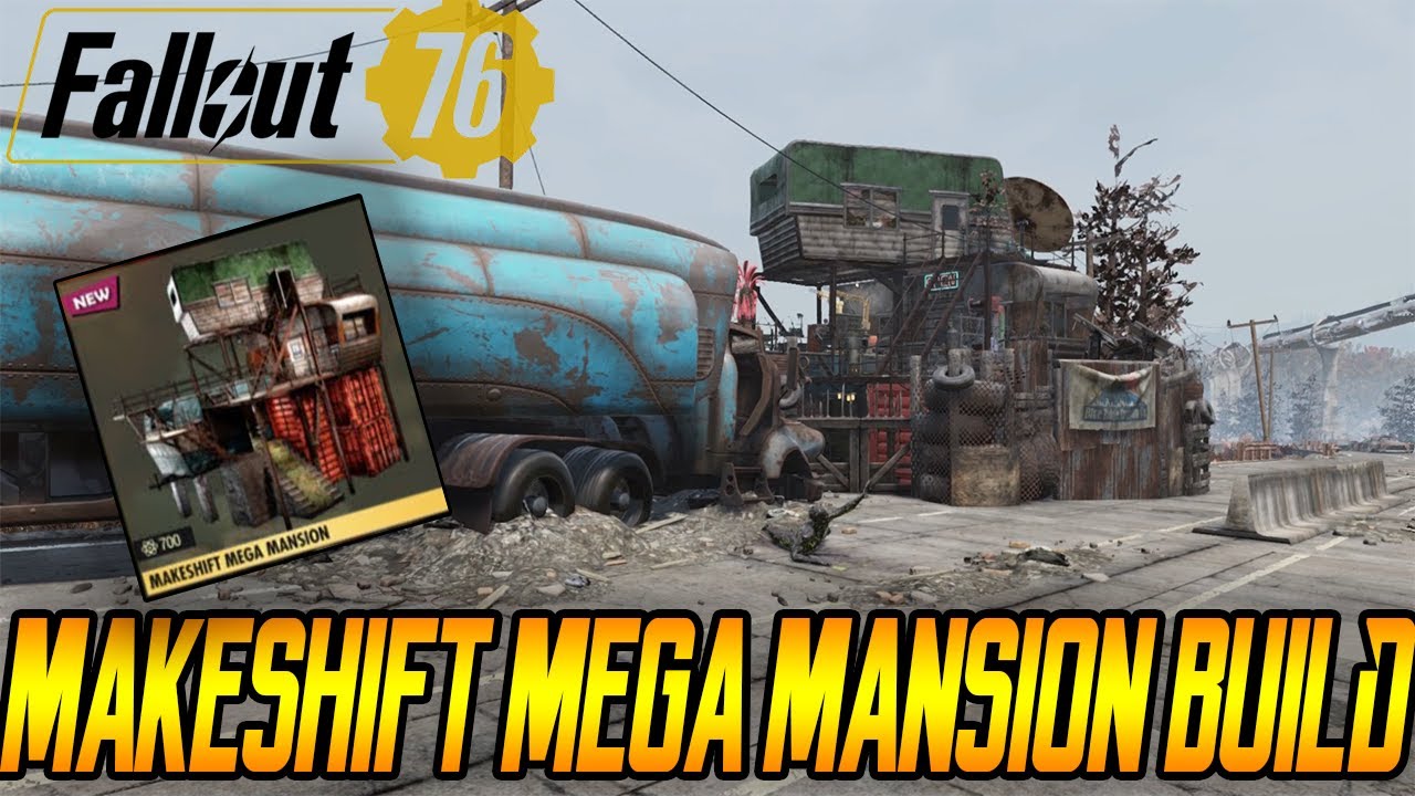 Fallout 76 Makeshift Mega Mansion CAMP Build - YouTube