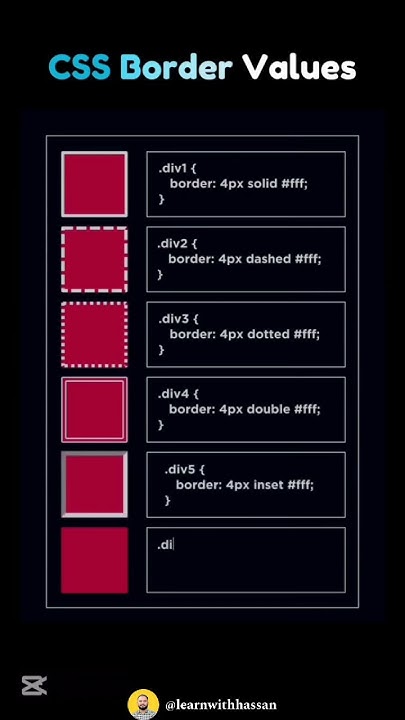 CSS Border Values | Types of Borders Value | Decorative Box/Frame Borders | CodeMinds - YouTube