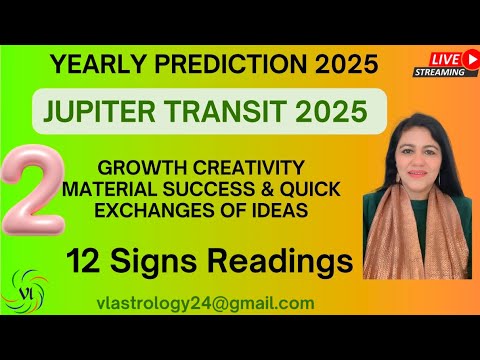 Part 2 Jupiter 2025 Predictions for 12 Signs by VL #jupiter #2025 # ...