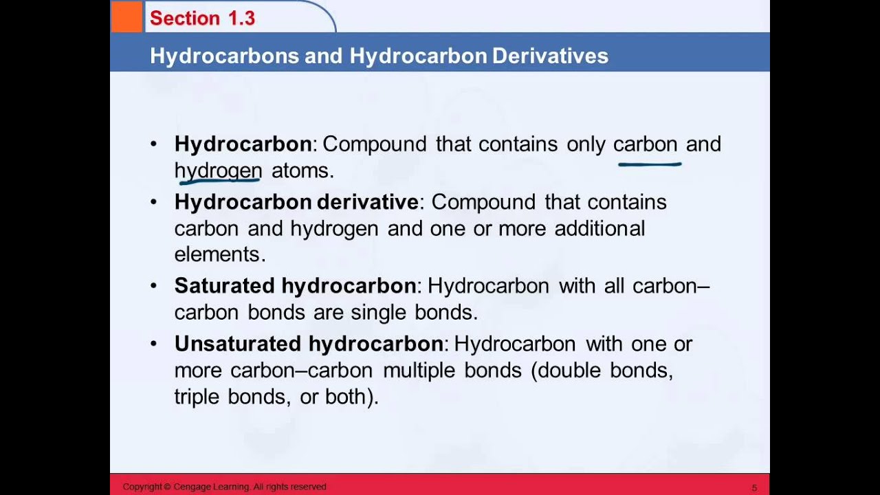 3B 1.3 Hydrocarbons and Hydrocarbon Derivatives - YouTube