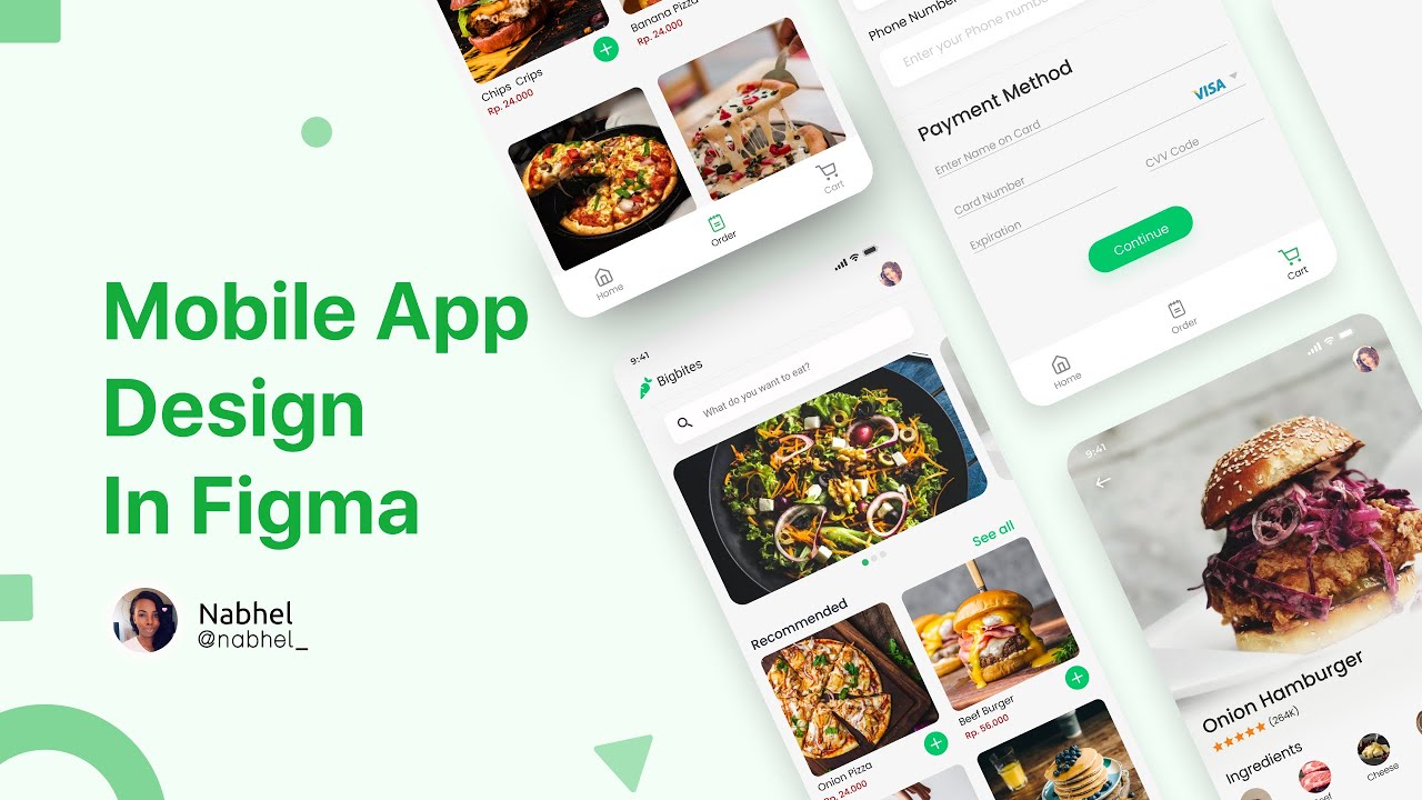 Food mobile App design in Figma - UI design - YouTube