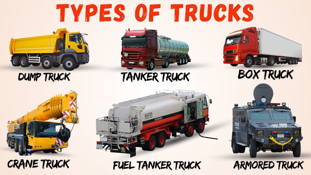 Trucks for Kids | Learn Vehicle Names for Kids 🚛🚒 Fire Truck, Garbage ...