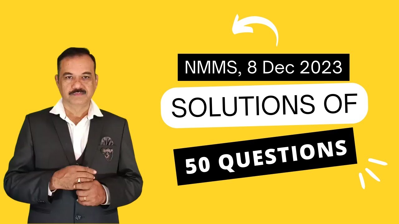 nmms answer key 2023-24 | nmms paper solution 2023-24 - YouTube