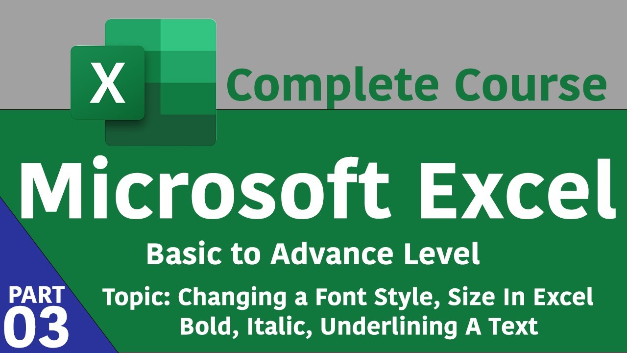 How To Change A Font Style Size In Excel Part 03 YouTube How To Change A Font Style Size In Excel Part 03 YouTube