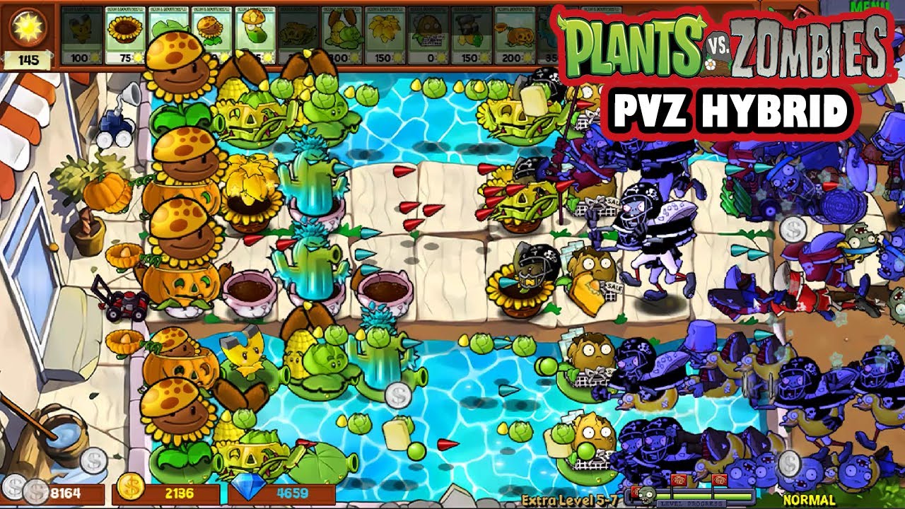 PVZ Plants vs Zombies Hybrid - Extra Level 5-7 Star Magnet Shroom ...