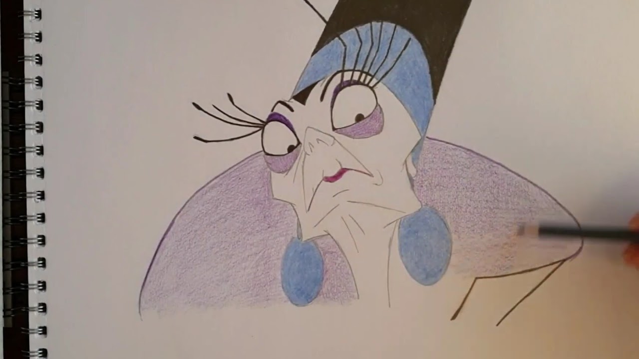 Disney Drawing Time-Lapse: Yzma from Disneys The Emperor's New Groove ...