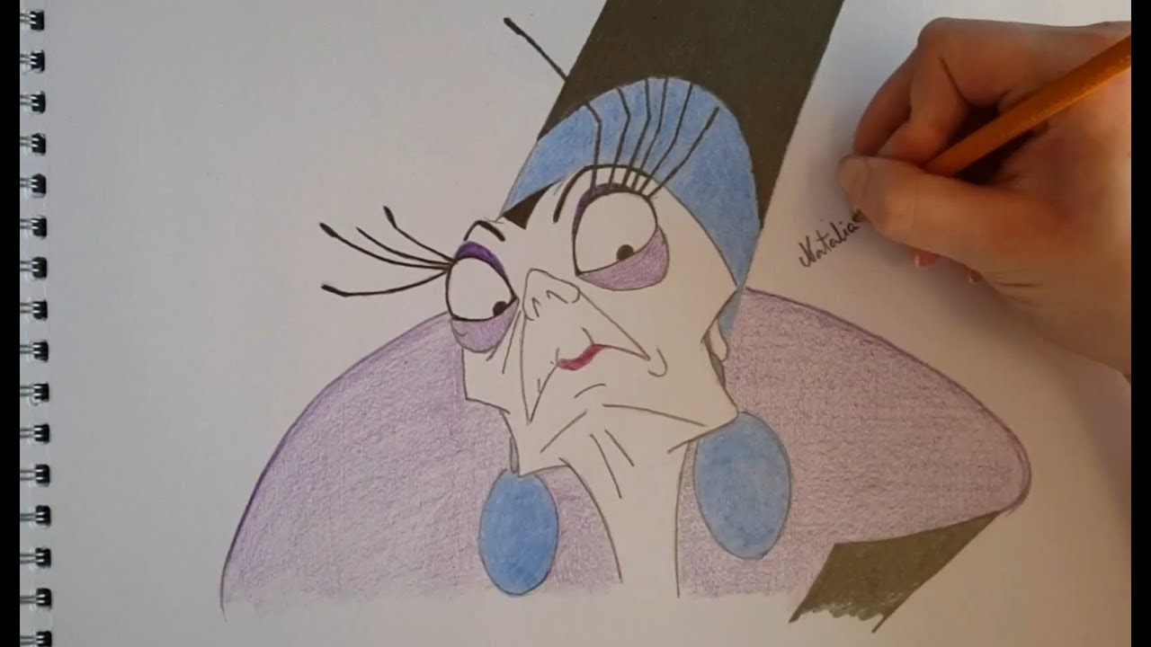 Disney Drawing Time-Lapse: Yzma from Disneys The Emperor's New Groove ...