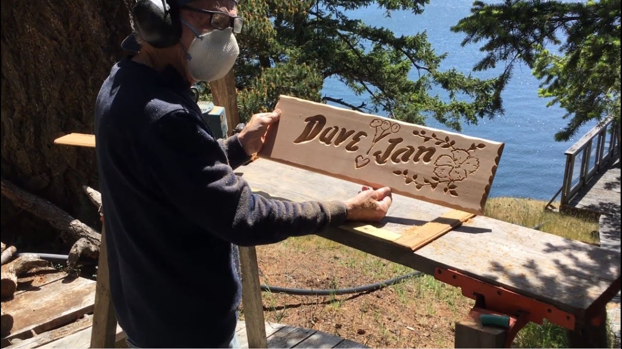 Woodpecker Signs in action - hand routing a new sign - YouTube
