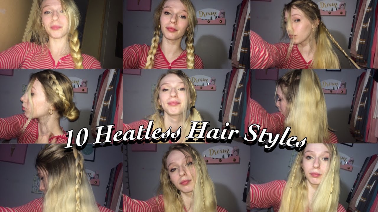 10 Easy Heatless Hairstyles! - YouTube