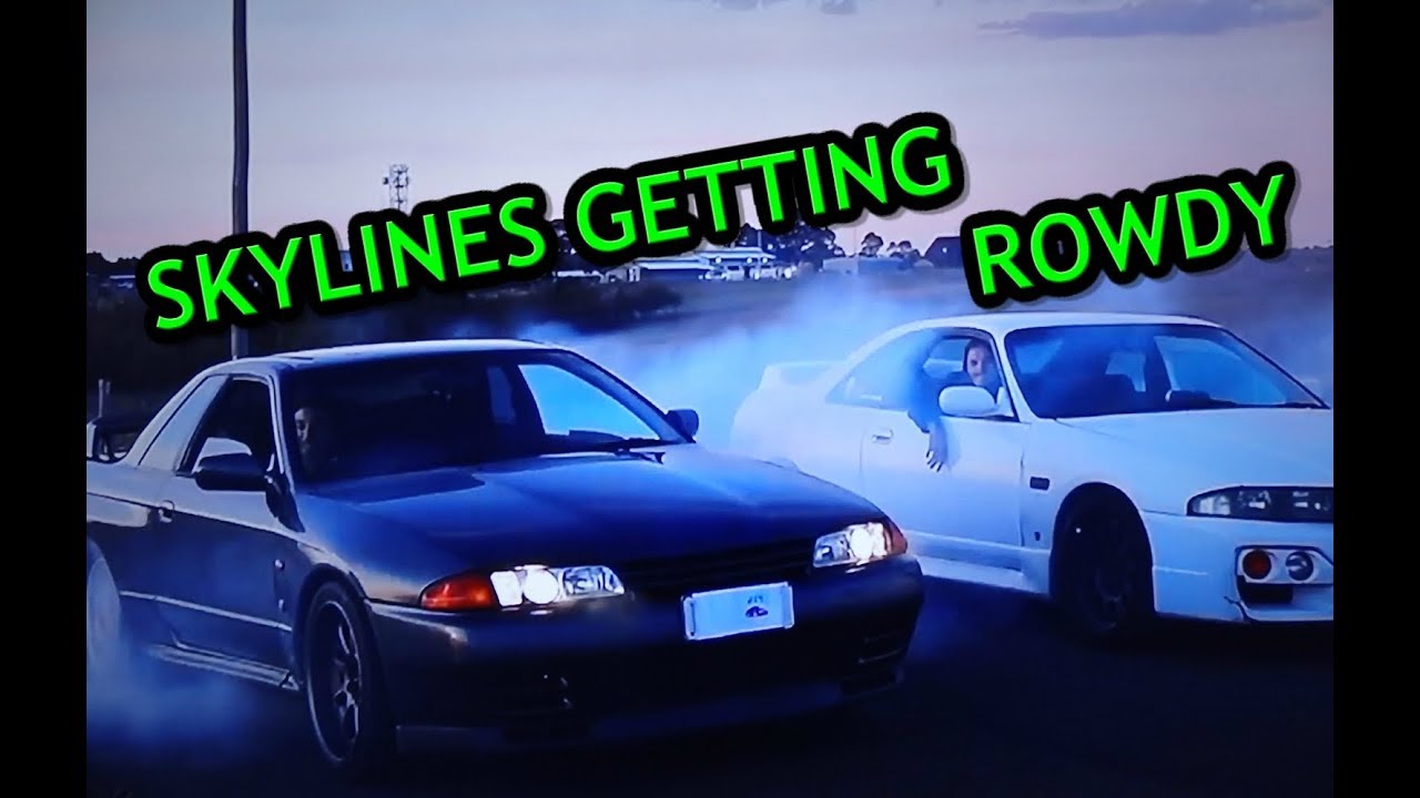 R32 GTR 500HP BURNOUTS + R33 DRIFTING!! - YouTube