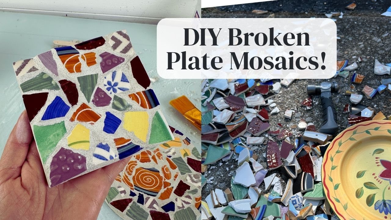 How to Make Mosaics with Broken Plates - YouTube