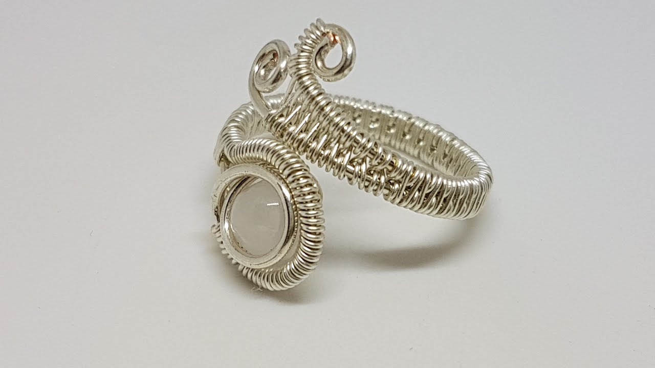 Adjustable wire wrapped handmade ring tutorial - YouTube