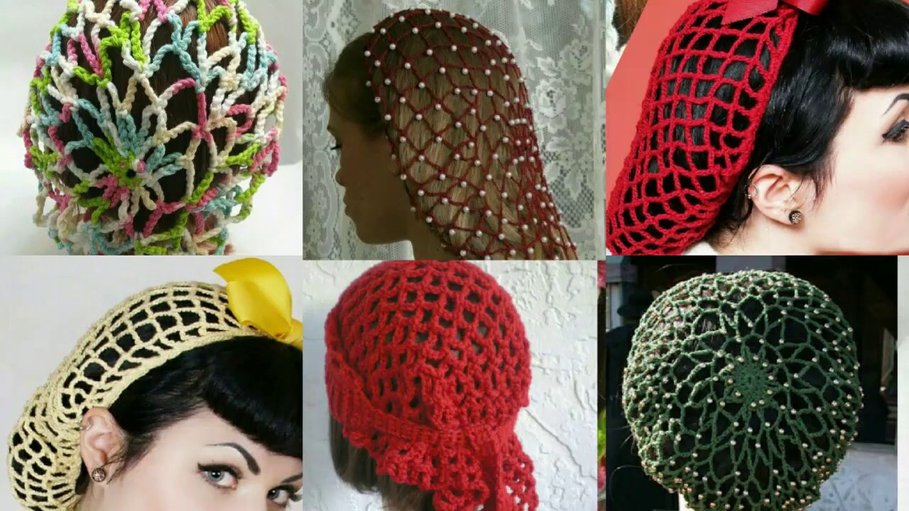 Very stunning Crochet head/hair Snoods #designs in different #styles ...