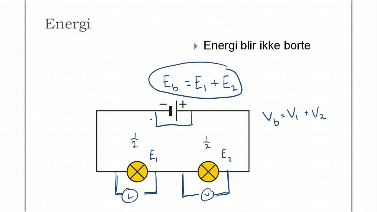 Energi i elektriske kretser - YouTube