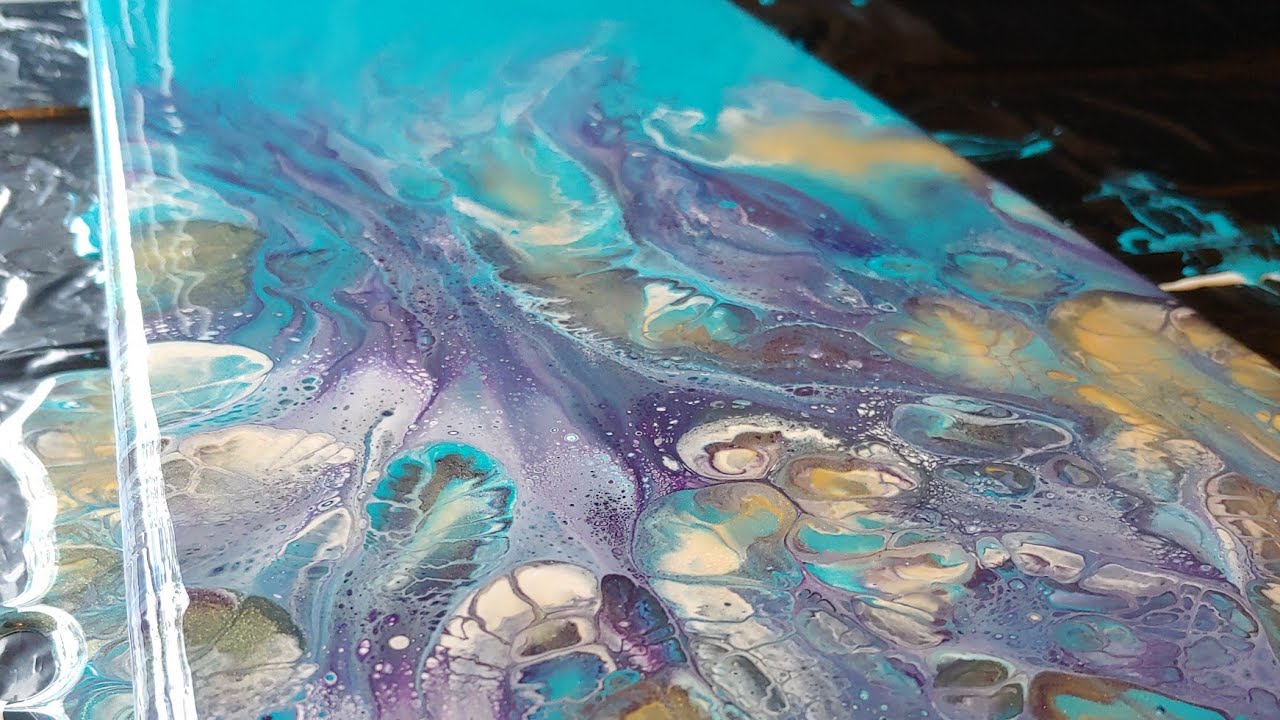 Part 1 - Coral Reef Pour / My first video / Fluid and Modern Art by ...