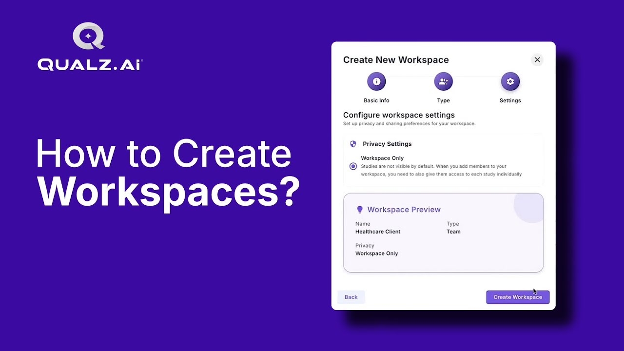 1. How to create workspace in Qualz.ai - YouTube