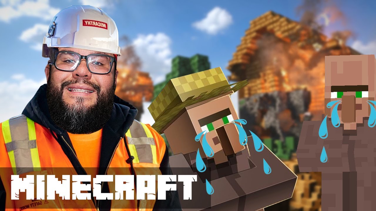 First Time Playing Minecraft - Part 45 - The Village Demolition - YouTube