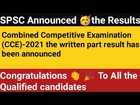 Congratulations 👏🎉 SPSC has announced the results of the written past ...