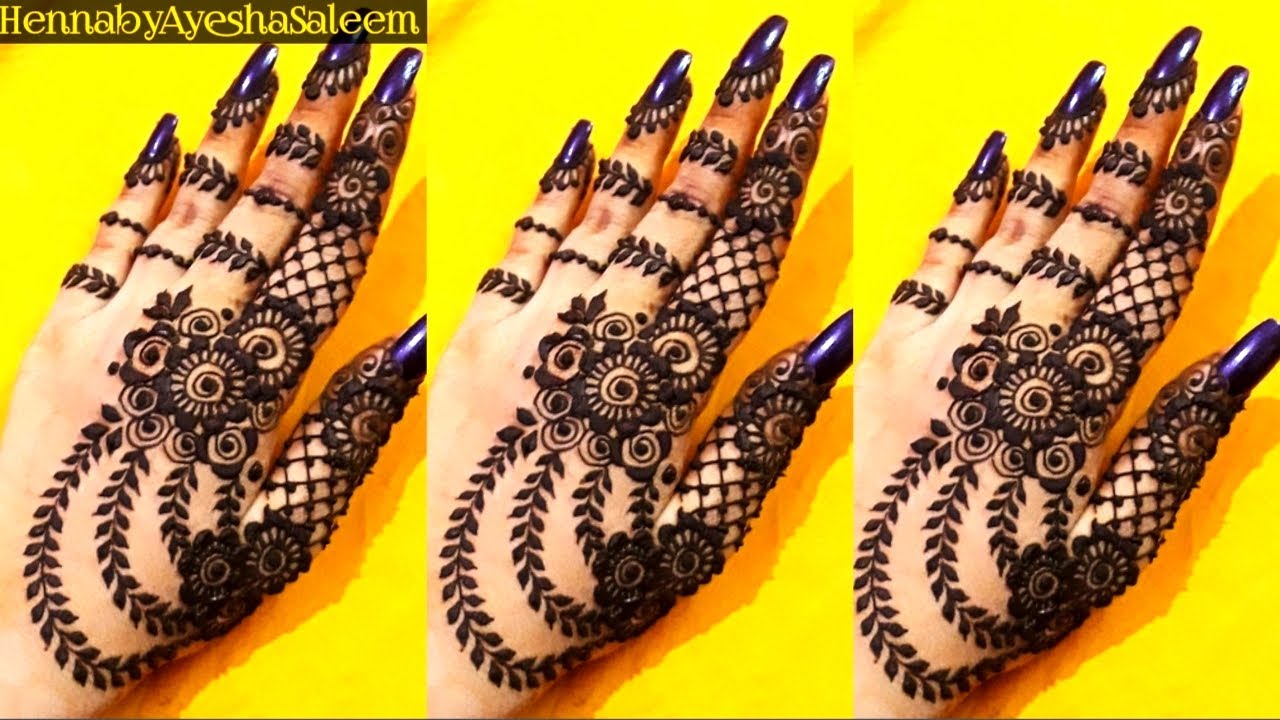 Amazing gulf style arabic flower mehndi designs|gulf mehndi designs ...