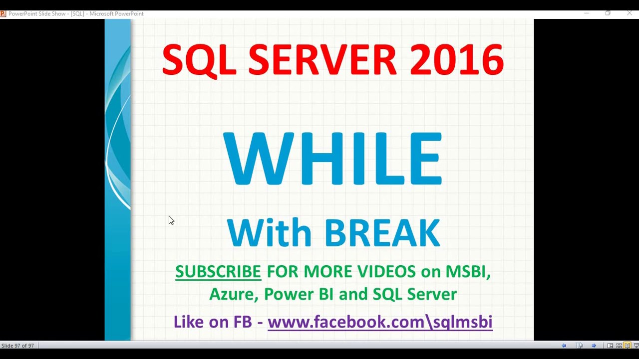 Solved Mysql While Loop Break Equivalent 9to5Answer Solved Mysql While Loop Break Equivalent 9to5Answer