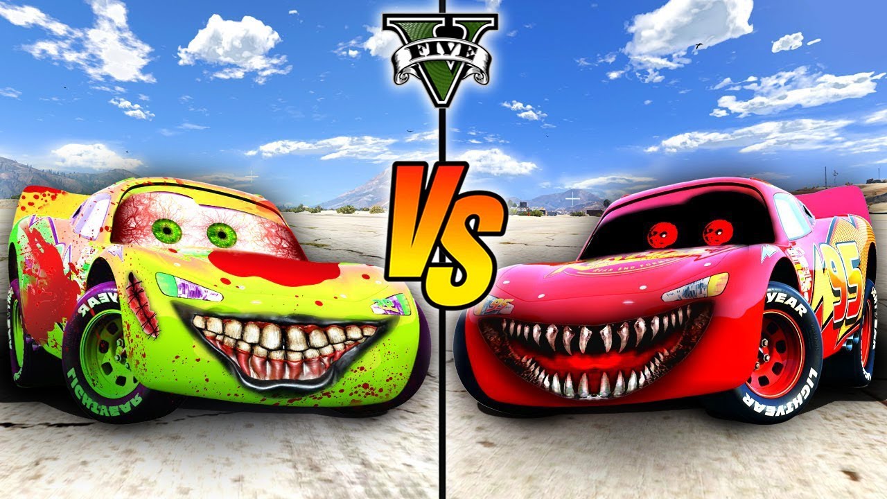 ZOMBIE McQueen vs McQueen.EXE in GTA 5 - WHO IS WIN? - YouTube