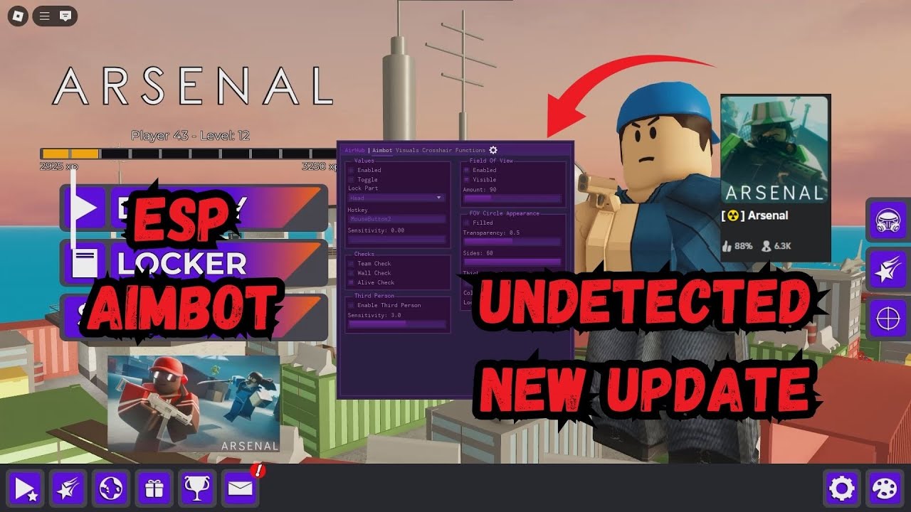 Roblox Arsenal Script Pastebin 2024 | Aimbot | ESP & MORE - YouTube