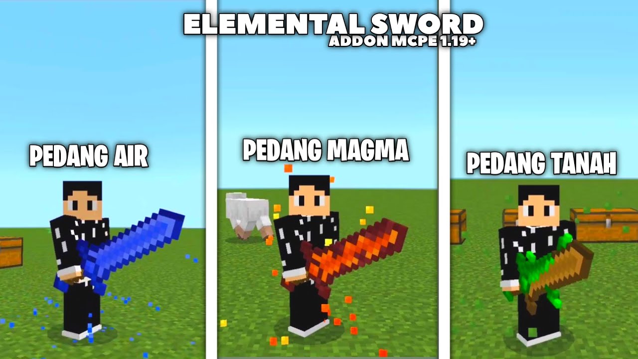 5+ PEDANG ELEMEN DI MCPE!! WOW KEREN BANGET CUYYY! WAJIB COBA SIH INI ...