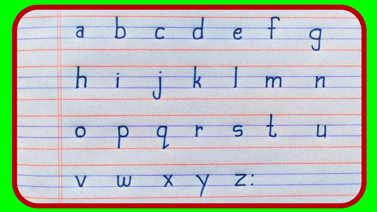 English writing small letters a to z | English Alphabets | English ...