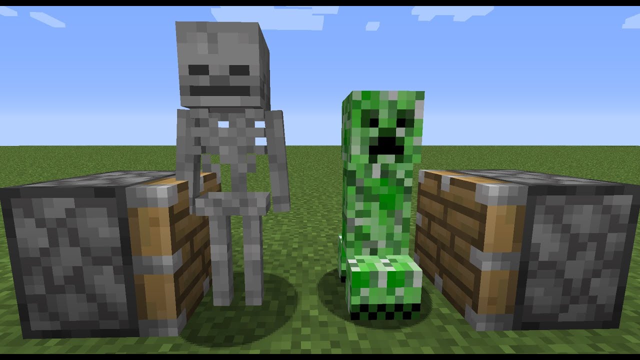 Skeleton + Creeper = ??? Minecraft - YouTube