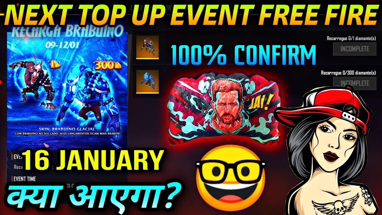 16 January Top Up Event|Next Topup Event Free Fire|upcoming next top up ...