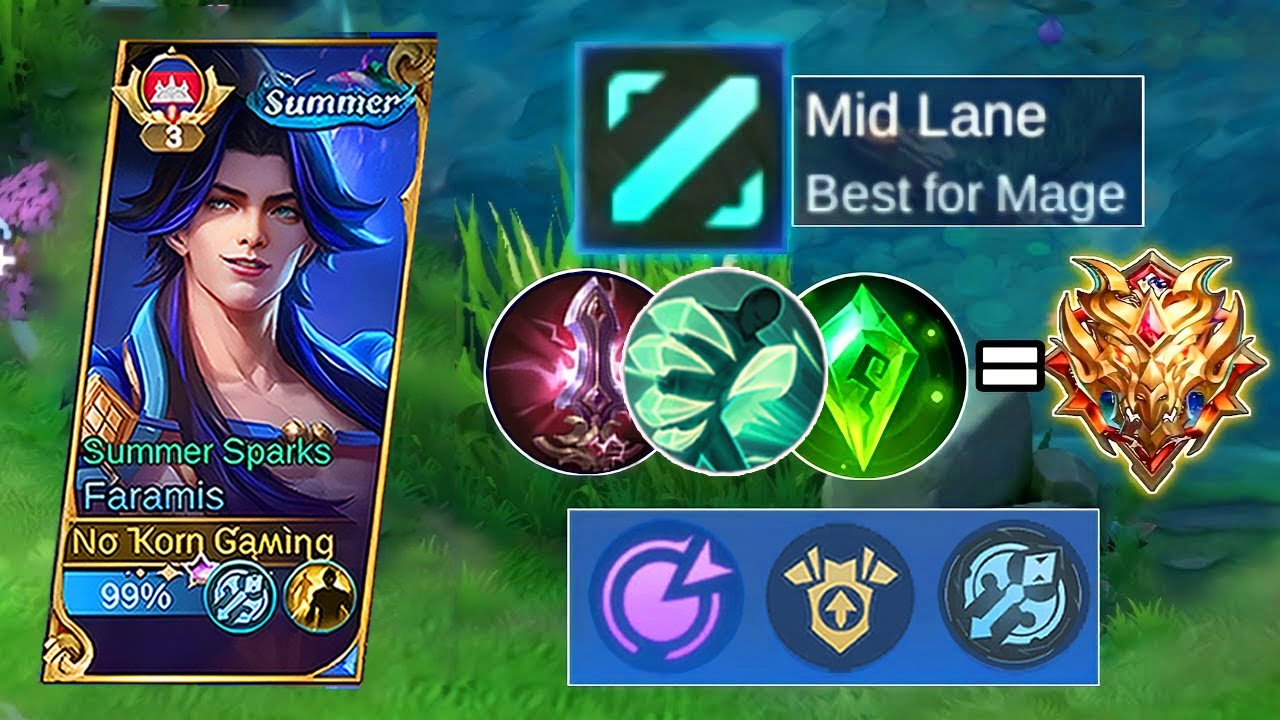 FARAMIS NEW META MID LANE BEST BUILD AND EMBLEM 2023!! ( Faramis best ...