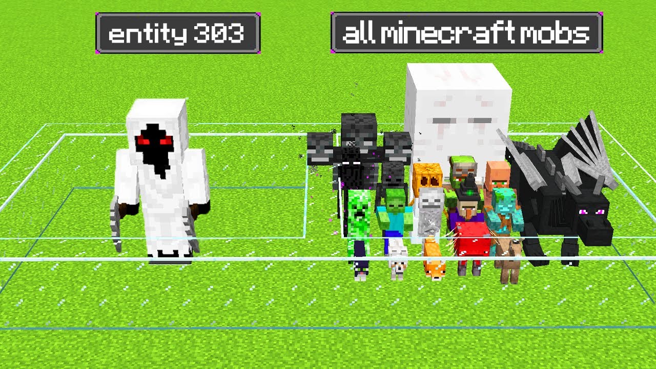 new boss entity 303 + 1000 all minecraft mobs = ??? - YouTube