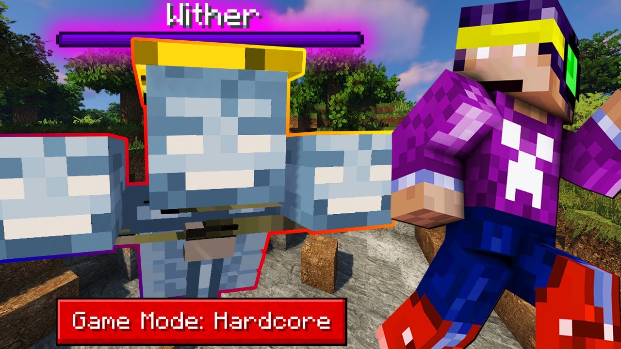Cat de PUTERNIC este WITHER-UL pe Minecraft HARDCORE? - YouTube