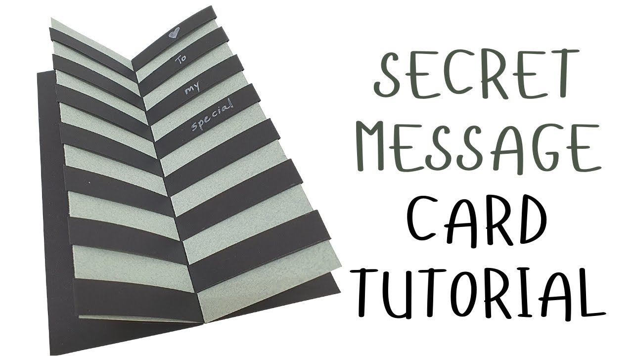 Secret Message Card Tutorial - YouTube