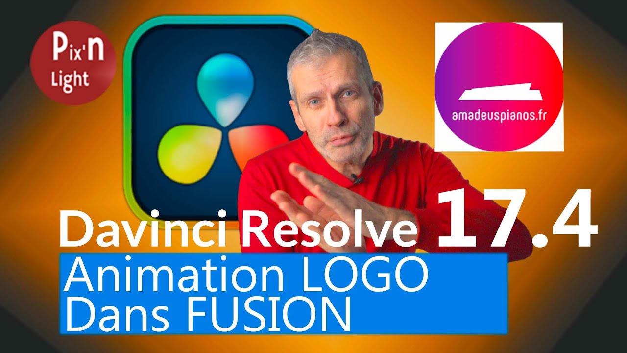 DAVINCI RESOLVE 17 - Animer un logo PNG avec FUSION - YouTube