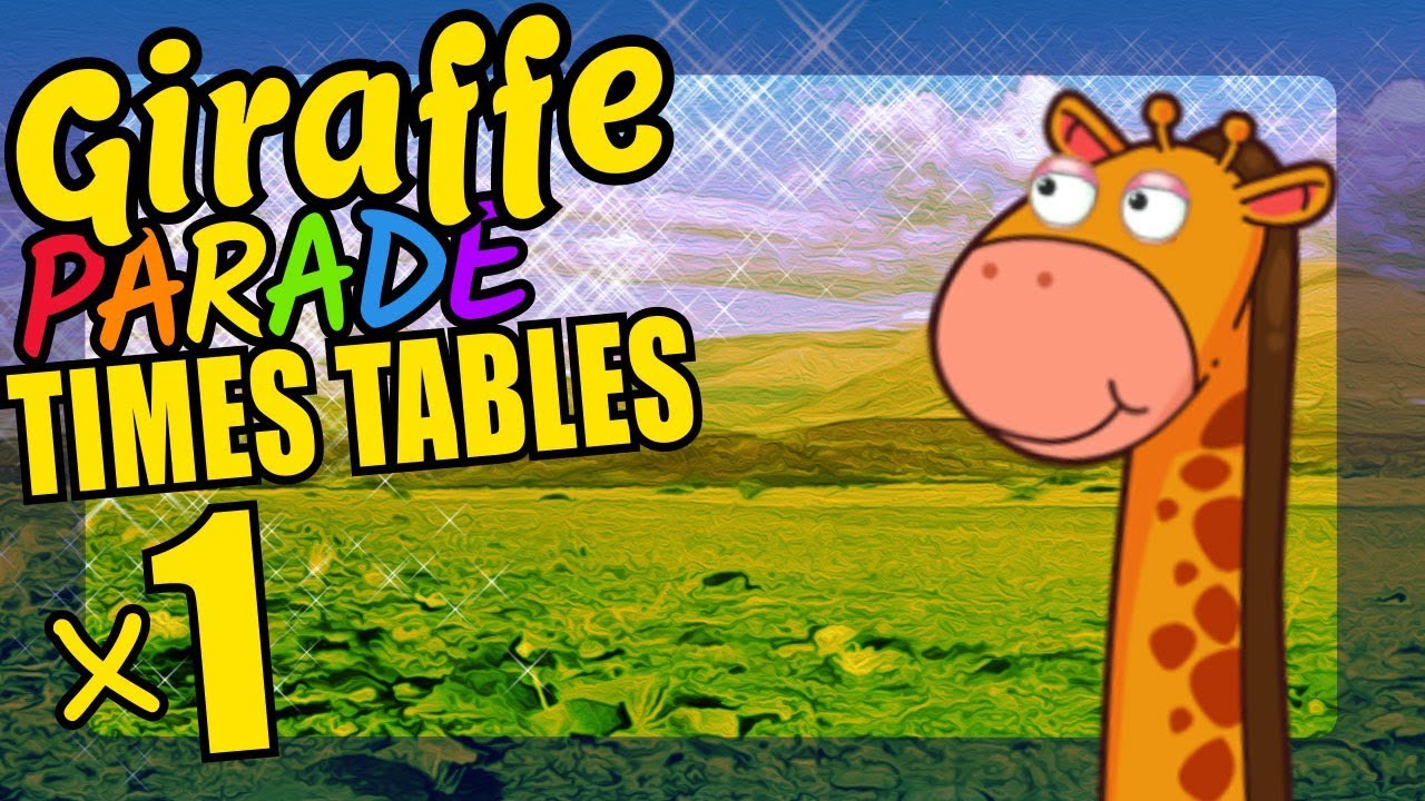 Giraffes Teaching Multiplication Times Tables x1 Educational Math Video ...