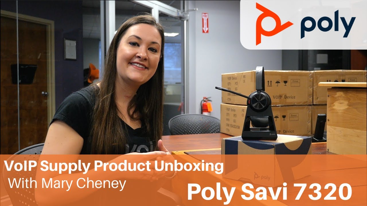 Poly Savi 7320 DECT Stereo Headset Unboxing | VoIP Supply - YouTube
