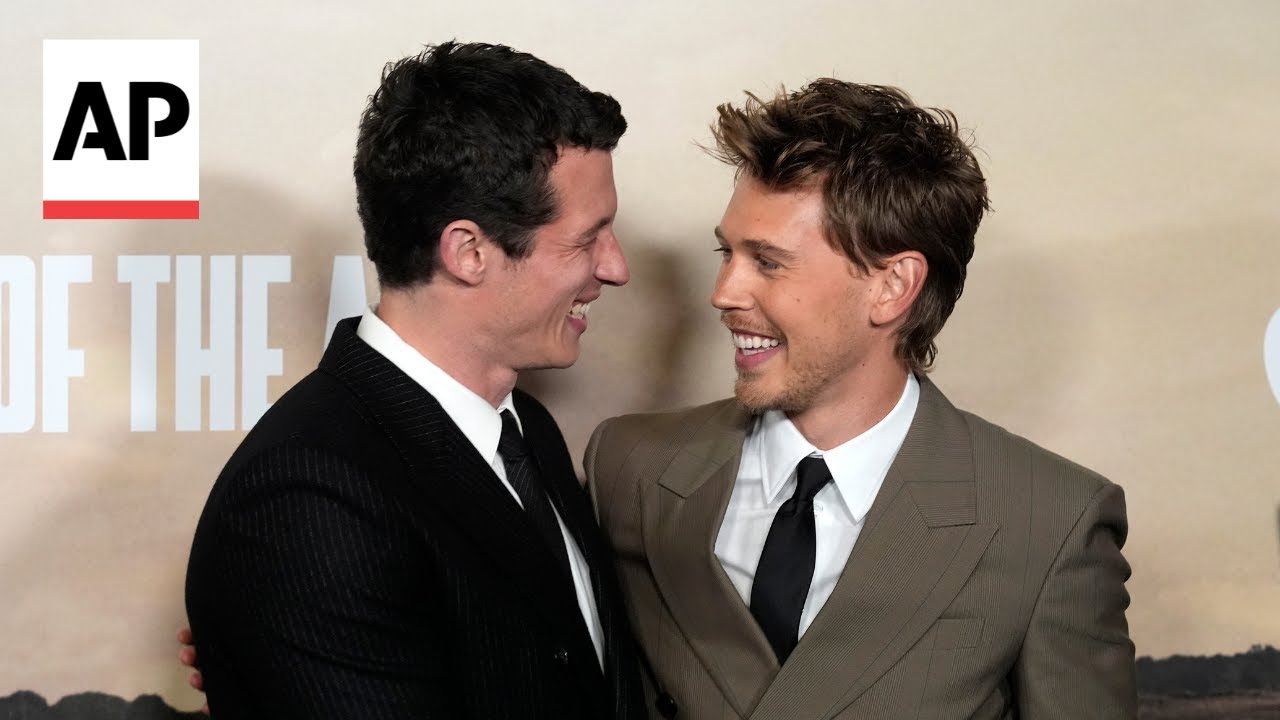 Austin Butler premieres new show 'Masters of the Air' - YouTube