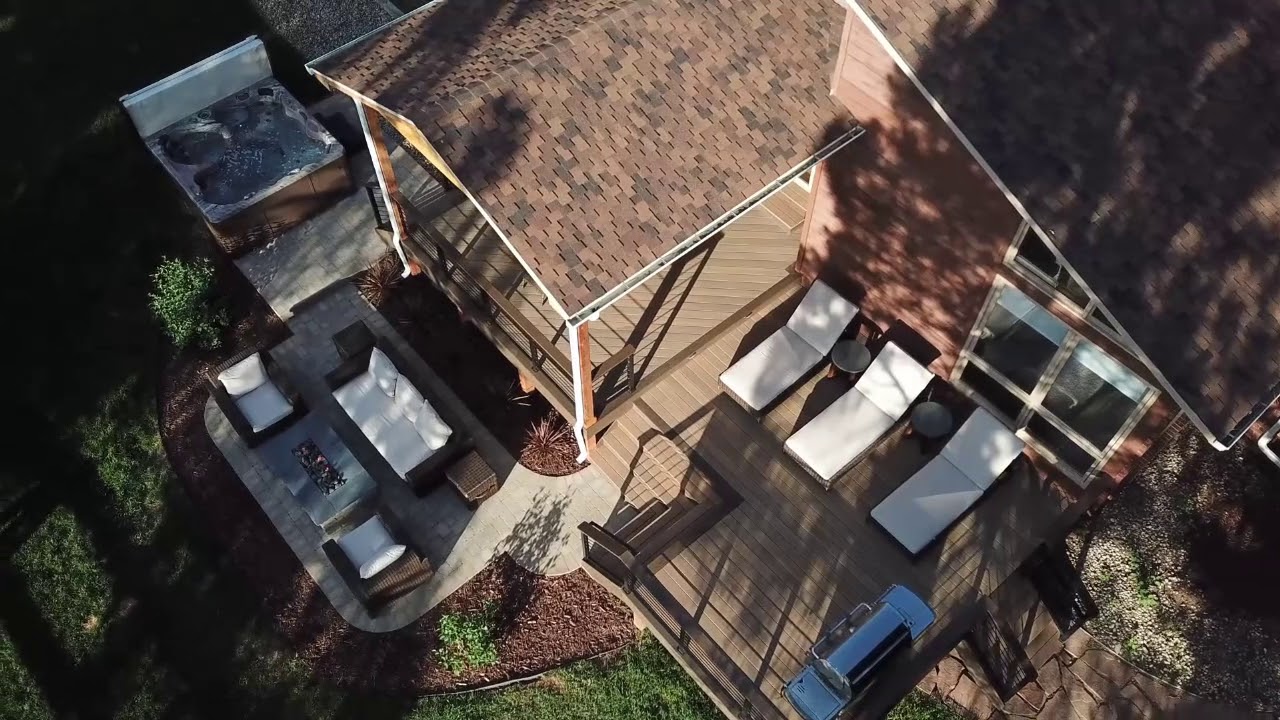 Gable Roof Over Metro Denver TimberTech Deck | Belgard Patio Design ...