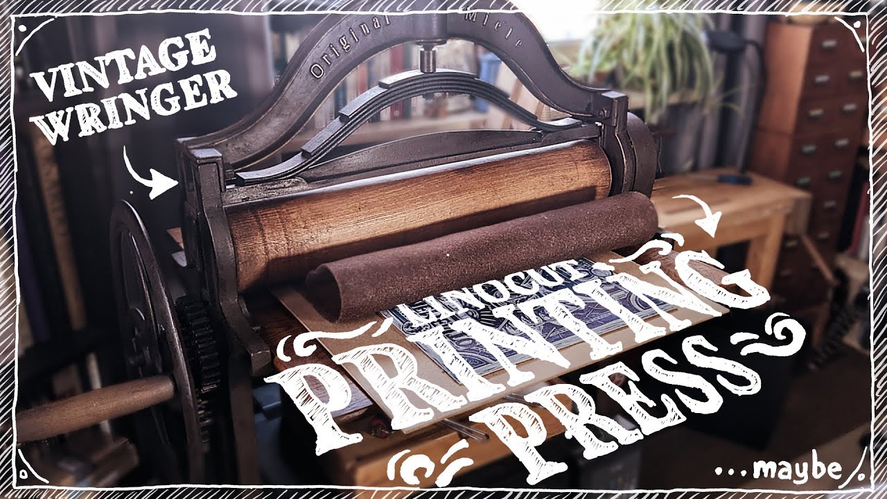DIY Printing/Etching Press for Linocut Block Printing from old Washing ...