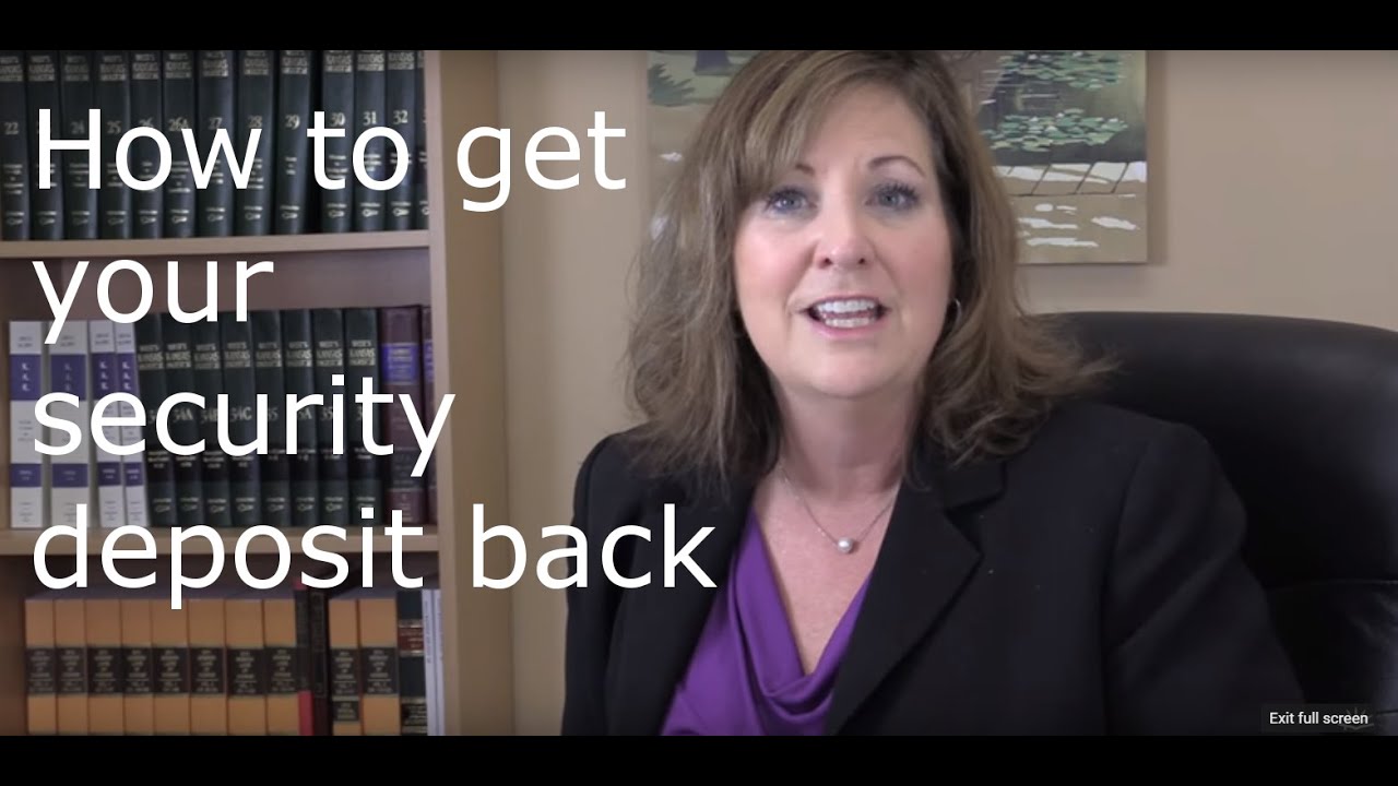 How To Get Your Security Deposit Back YouTube How To Get Your Security Deposit Back YouTube