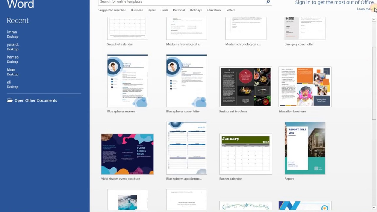first Tutorial Introduction To Ms Office 2013 - YouTube