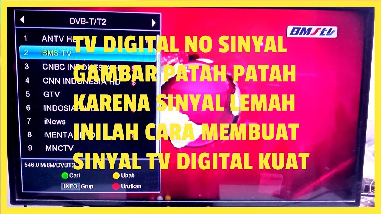 Cara menguatkan sinyal antena televisi digital di zona sinyal lemah ...