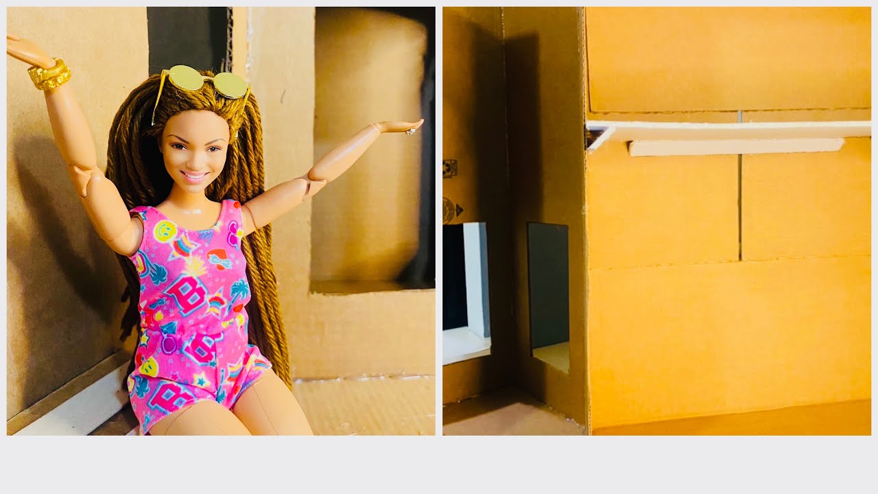 The DIY Barbie Dream House made of CARDBOARD part 1!📦🏡💕 - YouTube