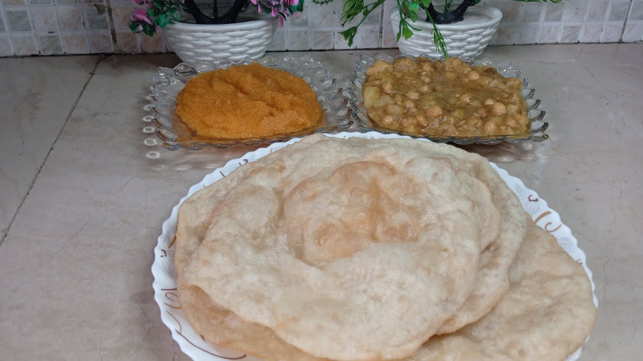 Lahori Halwa Poori Recipe|easy and tasty lahori Halwa Poori recipe ...