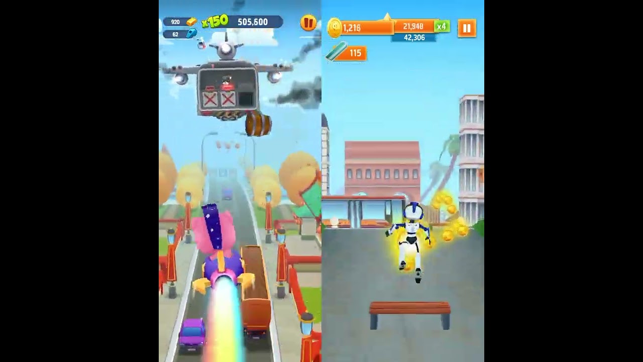 Talking Tom Gold Run vs Bus Rush (1) - YouTube